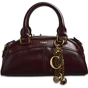 Chloé Bowling Leather Handheld Bag - Perfect Plum