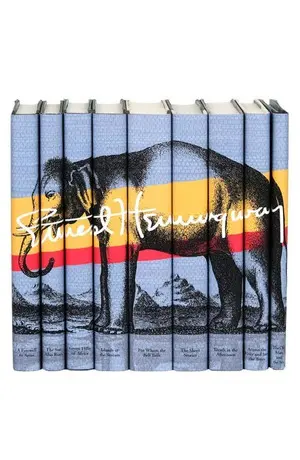 JUNIPER BOOKS Ernest Hemingway Elephant Book Set - Grey