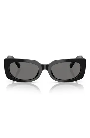 JIMMY CHOO 54mm Polarized Pillow Sunglasses - Black/polar Dark Grey