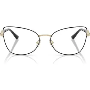JIMMY CHOO 53mm Cat Eye Eyeglasses - Pale Gold/black/demo Lens