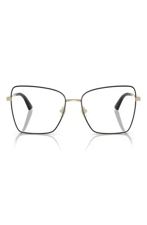 JIMMY CHOO 53mm Pillow Optical Glasses - Pale Gold/black/demo Lens
