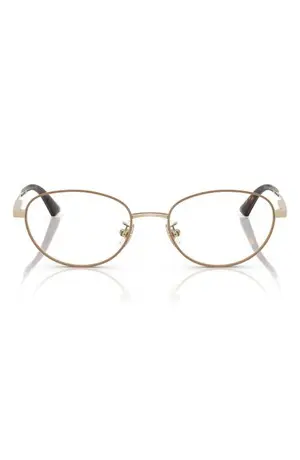 JIMMY CHOO 51mm Oval Optical Glasses - Pale Gold/biscuit/demo Lens
