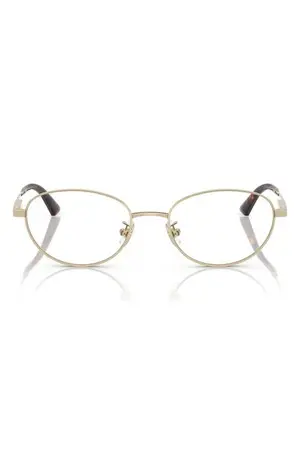 JIMMY CHOO 51mm Oval Optical Glasses - Pale Gold/demo Lens