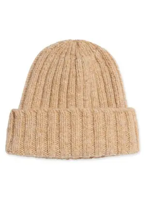 FORTELA Shetland Wool Beanie - Beige