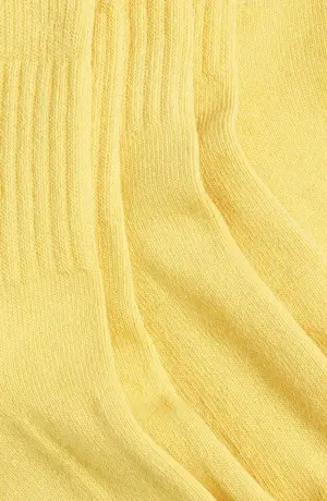 ARVIN GOODS 3-pack Quarter Crew Socks - Yellow