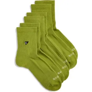 ARVIN GOODS 3-pack Quarter Crew Socks - Green
