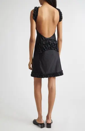 Sandy Liang Prim Open Back Minidress