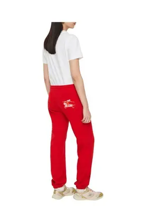 Burberry Watercolour Ekd Cotton Jogging Pants - Crayon Red