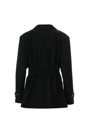 GIZIA Double-breasted Belted Jacket With Pockets