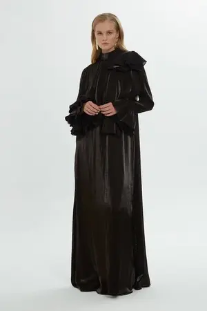 GIZIA Long Ruffle Dress