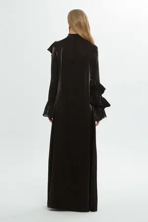 GIZIA Long Ruffle Dress
