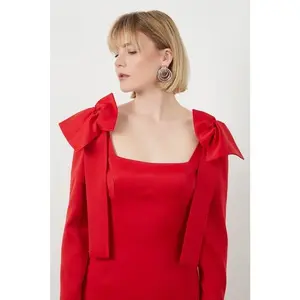 GIZIA Formal Dress With Bow Detail And Slit