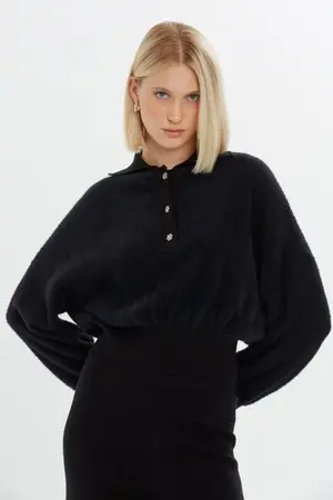 GIZIA Shirt Collar Button-down Blouse