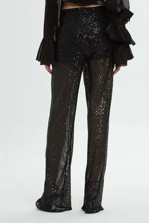 GIZIA Sequin Wide-leg Trousers