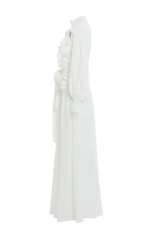 GIZIA Gathered Detail Beaded Long Dress