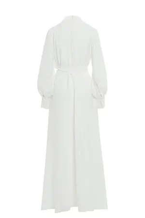 GIZIA Gathered Detail Beaded Long Dress