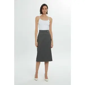 GIZIA Zippered Midi Pencil Skirt