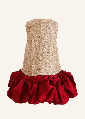 TULLEEN Ruffles & Gleam Dress - Gold