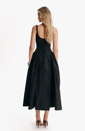 MILLA Structured Corset Midi Dress