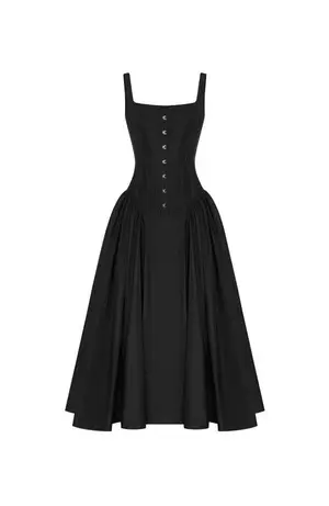 MILLA Structured Corset Midi Dress
