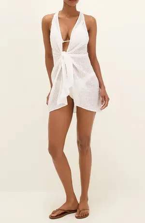 VIX PAULA HERMANNY Mita Cover-up Minidress - Off White