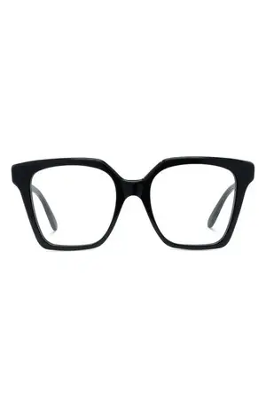 Loewe 52mm Geometric Optical Glasses - Shiny Black