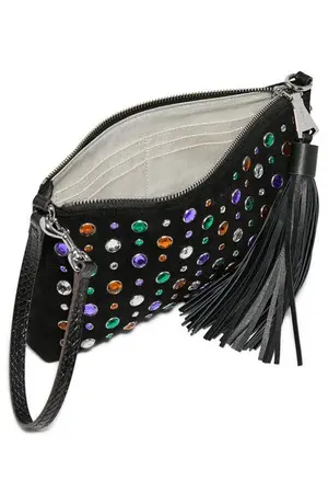 AIMEE Onyx Hour Novelty Zip Clutch