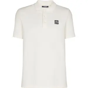 Balmain Embroidered Cotton Polo