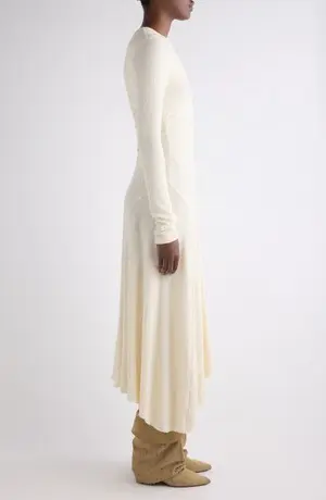 Isabel Marant Étoile Flora Long-sleeve Asymmetric Dress - Ecru
