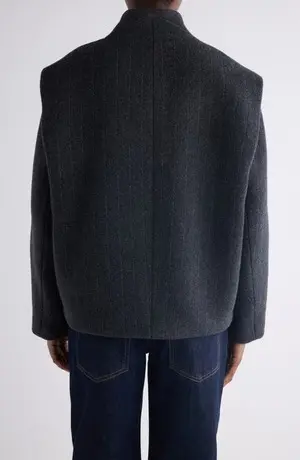 Isabel Marant Étoile Dyogo Wool Blend Felt Jacket - Anthracite