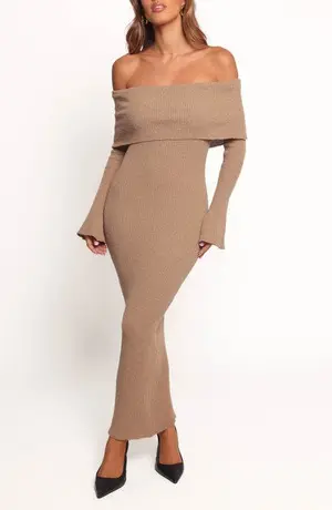 Women's Off Shoulder Dress Sweaters