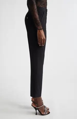 Dolce & Gabbana Low Rise Stretch Wool Ankle Pants