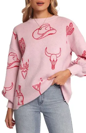 PETAL & PUP Crewneck Relaxed Fit Sweater