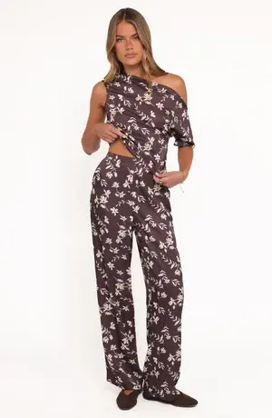 PETAL & PUP Printed Wide-leg Pants