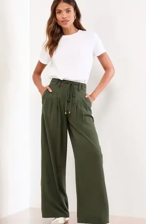 LIPSY Belted Wide Leg Pants