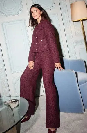 FRIENDS LIKE THESE Boucle Crop Jacket