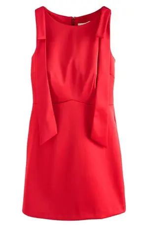 NEXT Satin Tie Detail Mini Dress - Red