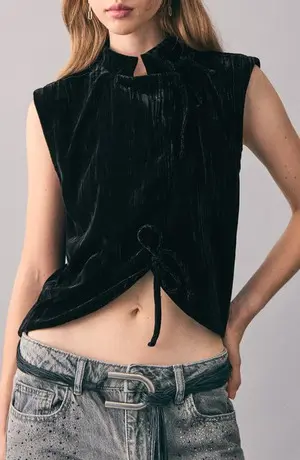 Mango Velvet Crop Vest