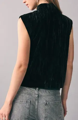 Mango Velvet Crop Vest
