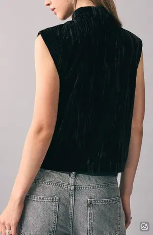 Mango Velvet Crop Vest