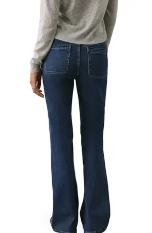 Mango Patch Pocket Flare Jeans