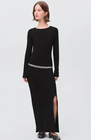 Long Sleeve Knit Midi Dresses