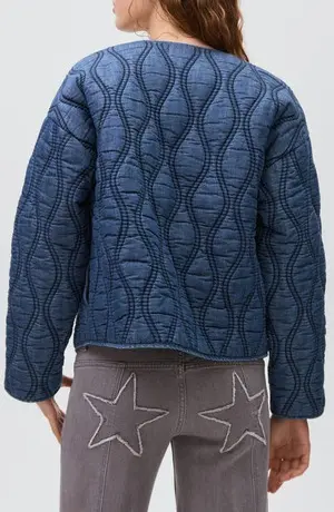 Mango Padded Denim Liner Jacket