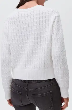 Mango Cable Cotton-blend Sweater - White