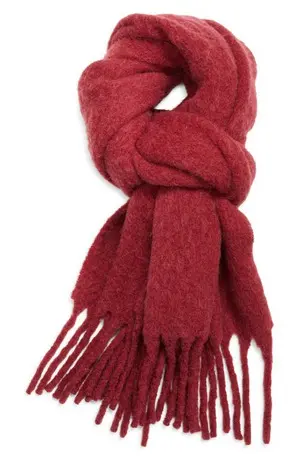 TOTEME Fuzzy Alpaca Blend Scarf - Red