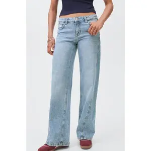Mango Low Rise Wide Leg Jeans