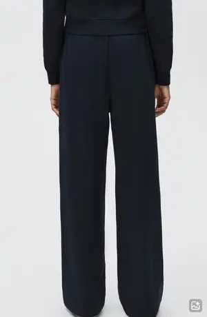 Mango Cotton Wide Leg Pants