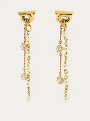 FERRAGAMO Double Drop Earrings - Gold