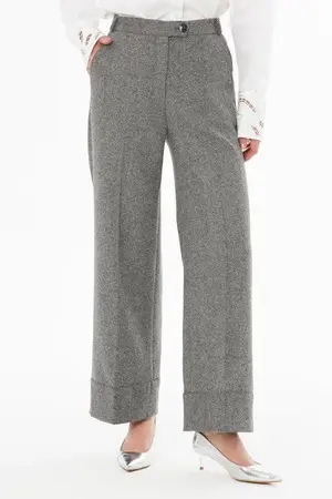 GIZIA High-waisted Straight-leg Trousers