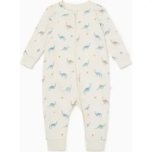MORI Two-way Zip-up Romper - Dino Print